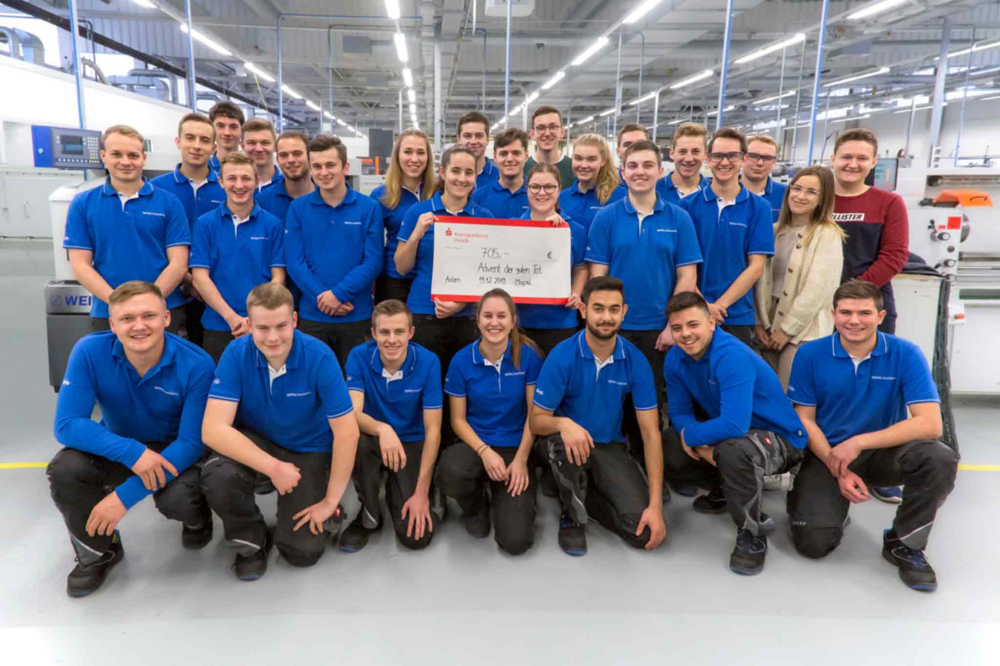 MAPAL Trainees in Aalen make a donation | WEISSKOPF Site